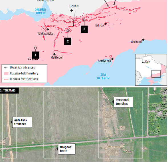 Ukrainian Counteroffensive Faces 1,000 km of Fortifications Raised by ...